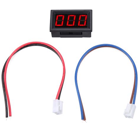 3 Digits Led Digital Ammeter Ampere Meter Current Meter Panel Micro Adjustment Dc0 1a Red
