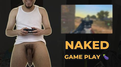 Jonge Man Vindt Het Heerlijk Om Naakt Videogames Te Spelen En Zijn