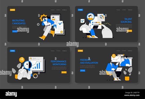 Human Resources Set Recruitment Talent Sourcing Performance Assessment And Feedback