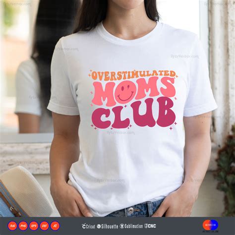 Over Stimulated Moms Club Retro Svg Png Svg Png Eps Dxf Ai Vector Arts
