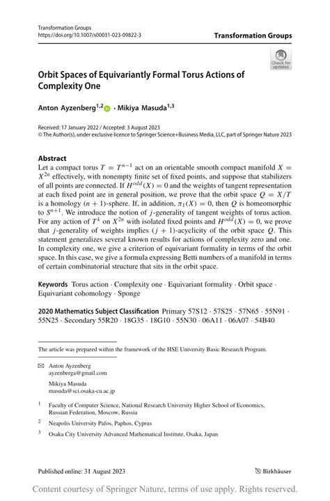 Orbit Spaces Of Equivariantly Formal Torus Actions Of Complexity One