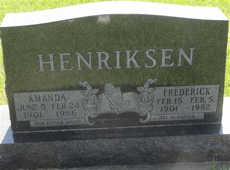 Frederick Arnold “fred” Henriksen 1901 1982 Find A Grave Memorial