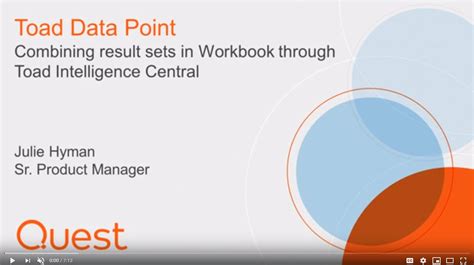 How To Combine Workflow Result Sets In Toad Data Point Workbook Using