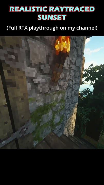Sunset With Minecraft Raytracing Realistic Shaders Minecraft Rtxon Youtube
