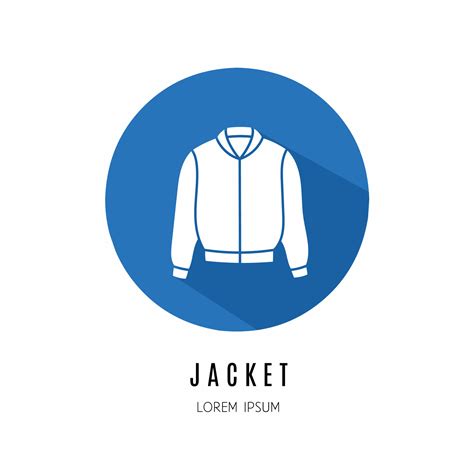 Jacket Icon In Flat Logo For Business Stock Vector 21383292 Vector