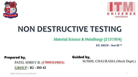 Non Destructive Testing Ppt