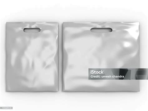 모의 업 디자인을 위한 빈 패치 손잡이 운반대 플라스틱 부 대 3d 렌더링 그림입니다 0명에 대한 스톡 사진 및 기타 이미지 0명 3차원 형태 가방 Istock