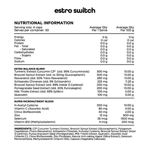 Estro Switch 30 Serves Hormone Support Formula Vegan Friendly