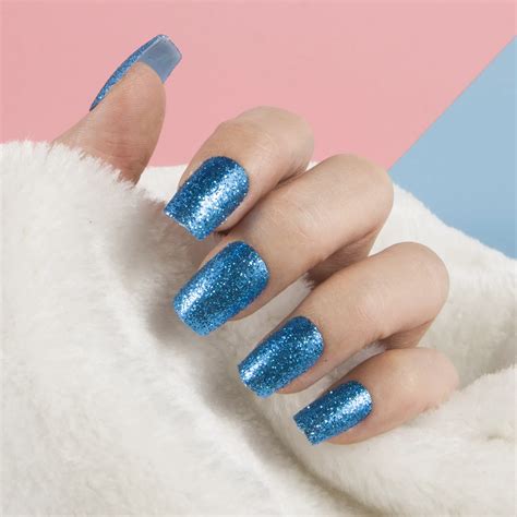 아크릴 프레스 손톱 긴 전체 커버 반짝이 가짜 네일 아트 스퀘어 가짜 네일 팁 아트 장식 손톱 프랜치 팁 5 세트붙이는 네일 Aliexpress