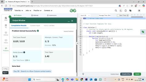 P Bharath Kumar On Linkedin 160daysofproblemsolving Matrixrotation Dsa Java Rguktnuzvid