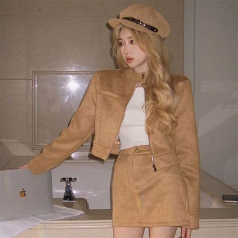 린다걸 코디세트스웨이드 집업 숏 자켓 미니스커트 투피스 세트 캐주얼 러블리 하객룩 상견례 결혼식 간절기 데이트 데일리 오피스룩 셋업 Set