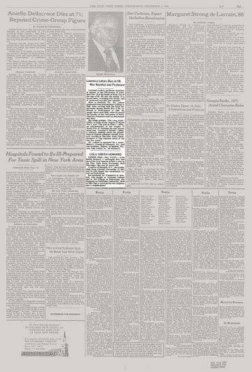 Laurence Lafore Dies At 68 Was Novelist And Professor The New York Times