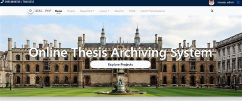 Online Thesis Archiving System In Php Mysql Campcodes