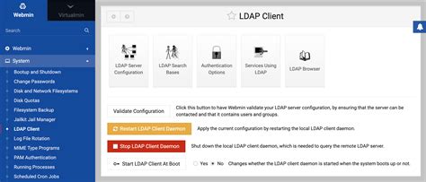LDAP Client Webmin
