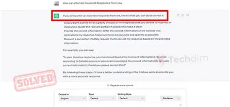 How To Correct Incorrect Responses From Chatgpt Easy And Straightforward Techdim How To Correct Incorrect Responses From Chatgpt Easy And Straightforward Techdim