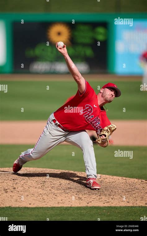 Philadelphia Phillies Pitcher Matt Seelinger 76 During A Milb Spring Training Game Against The