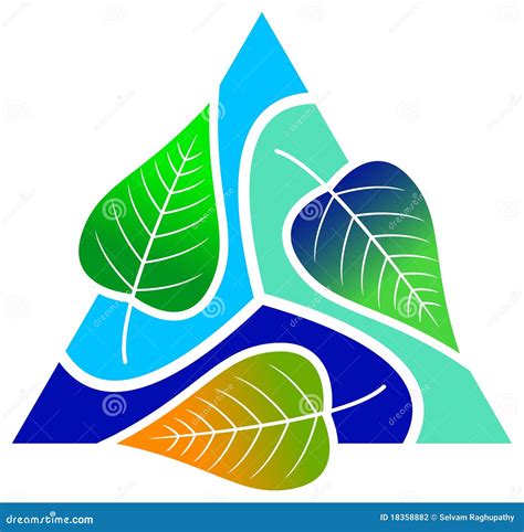 Leafs With Triangle Stock Vector Illustration Of Artwork 18358882