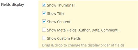 Fields Display Content Views Pro