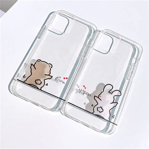 곰돌이 토끼 커플 캐릭터 젤리 탱크젤리 이름 각인 커스텀 재미있는 폰케이스 주문제작케이스 아이폰 캘럭시 휴대폰 케이스