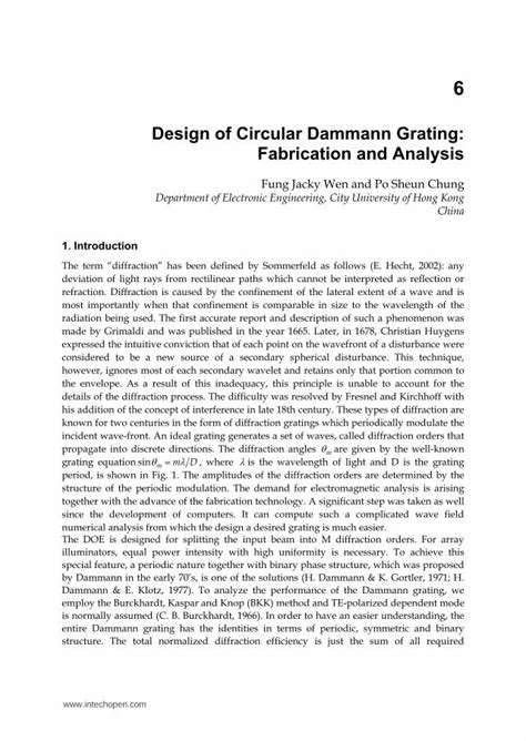 Pdf Design Of Circular Dammann Grating Fabrication And Pdfs23483pdf