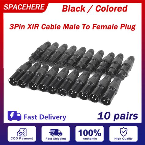20pcs 3pin Xlr Male To Female Microphone Extension Cable Microphone Cables Plug Audio Socket Mic
