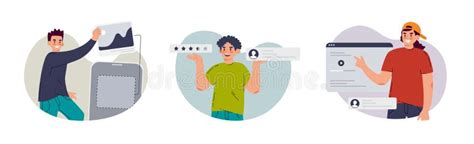 Set Men Are Designers Of Mobile Applications And Websites Ui Ux Designer Arrangement Interface