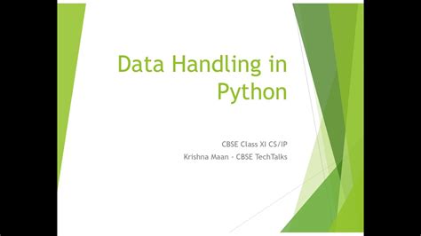 “cbse Class 11 Python Data Handling Computer Science And Informatics