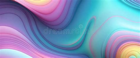 Colorful Abstract Wave Patterns In A Pastel Gradient Design Stock Image Image Of Vibrant