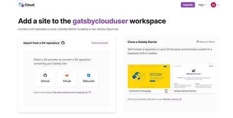 create a site from a repository gatsby