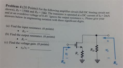 Solved For The Following Amplifier Circuit Full DC Biasing Chegg