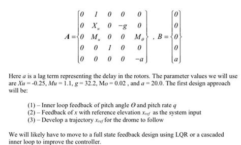Design A Controller For The Longitudinal Longitudinal