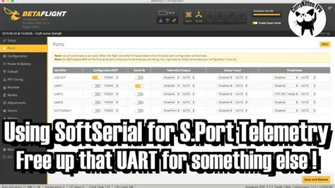 How To Setup A Softserial Port For Sport Telemetry Or Smart Audio Telemetry Port Drone Design