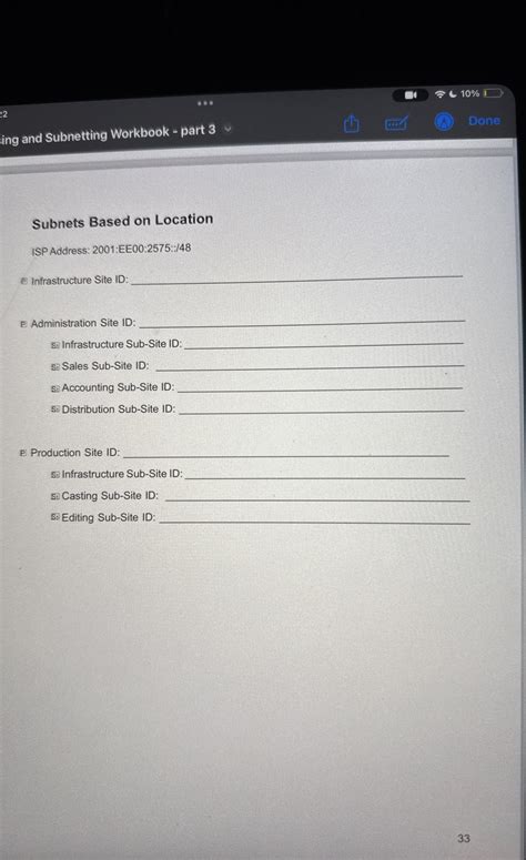 Solved Ing And Subnetting Workbook Part DoneSubnets Chegg Com