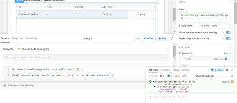 Erasing Row With Localstorage 💬 App Building Retool Forum