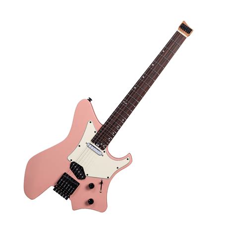 Eart Gw2tp Se Shell Pink Headless Electric Guitar Roasted Mahogany