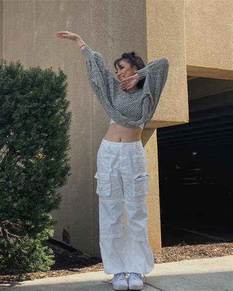 Emmiol Free Shipping 2025 Zipper Pocket Cargo Pants White S In Cargo