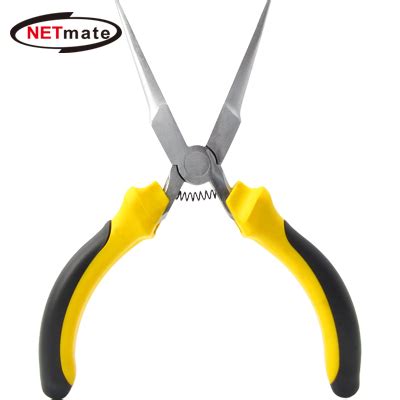 Kwshop 강원전자 넷메이트 Nm Kht003 미니 플랫 니들 노즈 플라이어 바늘형 롱노즈 154mm