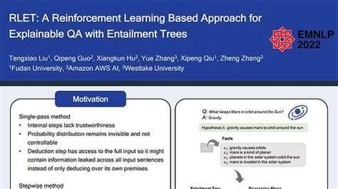 Underline Rlet A Reinforcement Learning Based Approach For Explainable Qa With Entailment Trees