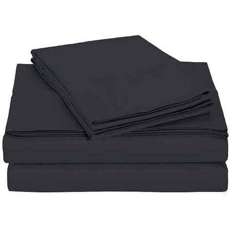 Harper Lane 6 Piece Charcoal Microfiber Queen Sheet Set 12894 The