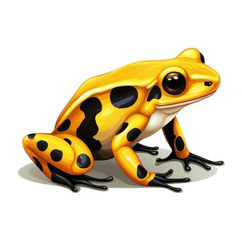 Premium Ai Image Golden Poison Dart Frog Clip Art With White Background