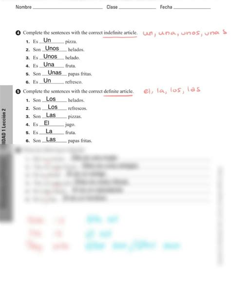 Definite And Indefinite Articles Worksheet Worksheet Spanish Worksheets Library