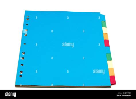 A4 Brightly Coloured Plain Tab 10 Pack Index Papers Stock Photo Alamy