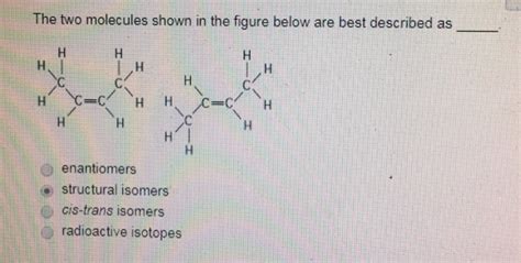 Solved The Two Molecules Shown In The Figure Below Are Best