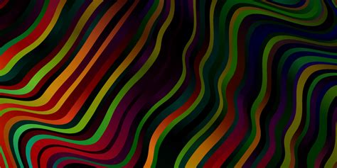 Dark Multicolor Vector Pattern With Curved Lines 6463900 Vector Art At Vecteezy