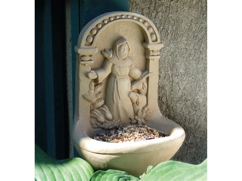 Saint Francis Bird Feeder St Francis Of Assisi Stone Garden Statue