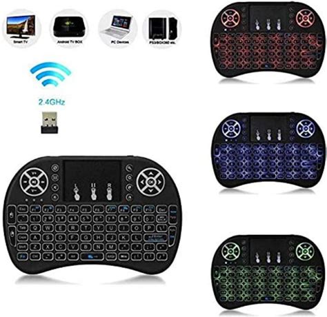 Mini 24ghz Wireless Touchpad Keyboard With Mouse With Backlight For