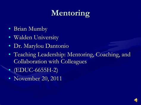 Mentoring Ppt Ppt