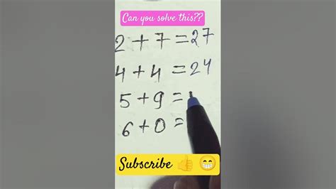 Iq Testviralmathspuzzlemathsmathstrickshorts Youtube