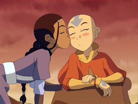 Image Katara Aang Kiss Jonovanpedia Wiki