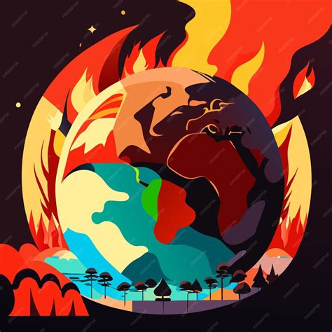 Premium Vector Heating Up World Environment Day Poster Artwork